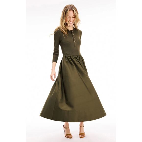 Polo Ralph Lauren | Dresses | Polo Ralph Lauren Henley Bodice Dress In Green | Poshmark